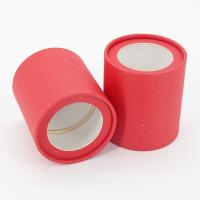 China Coffee Packaging Kraft Paper Tube , Cylinder Candle Paper Box With Window for sale
