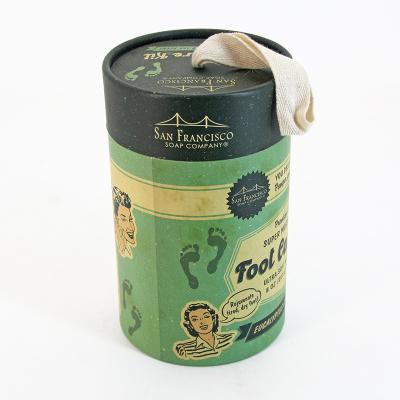China Customized Cardboard Paper Gift Box With Cotton Ribbon On The Top Of Lip for sale