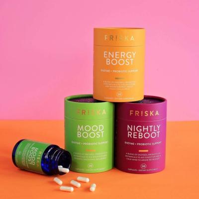 China Custom Printed Cardboard Cylinder Box Food Packaging Nuts Coffee Medicine Gummies Tea Paper Tube Packaging for sale