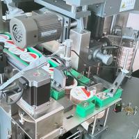 China Full Automatic Linear Sticker Labeling Machine Eyedrop Round Small Bottles Cans Jar Labeling Machine for sale