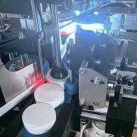 China Snus Can Side Label Round Can Labeling Machine Automatic Satin Wash Care Label Printing Machine for sale