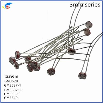 China 50nmw LDR Photo Resistor CDS Photoresistor 3mm GM3516 Voltage 100V for sale