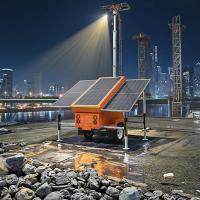 China Electric Lifting Mobile Solar Light Tower Mining Light Tower 5 Sections 7M Height for sale
