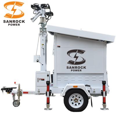 China 1305W Mobile Solar Light Tower Trailer Mounted Lighting Tower  US / AU / EU Standard for sale