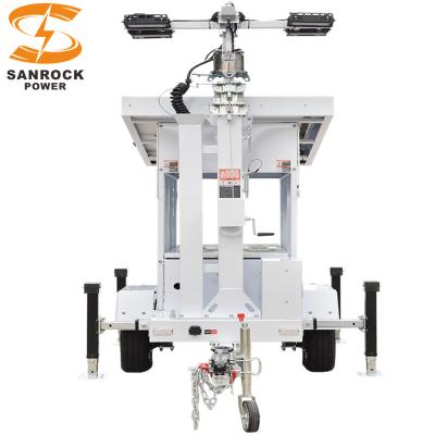 China 5 Lux Solar Powered Portable Light Towers For Construction Site Customization for sale