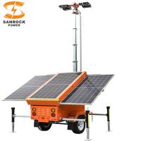 China 1305W Solar Powered Portable Light Towers LED Mobile Light Tower For Construction Sites for sale