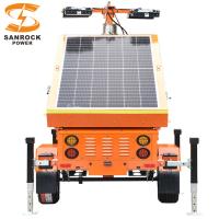 China Electric Lifting Mobile Solar Light Tower Mining Light Tower 5 Sections 7M Height for sale