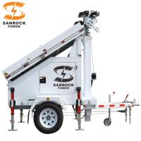 China OEM Mobile Solar Light Tower Trailer Mounted Lighting Tower For Outdoor Activities for sale