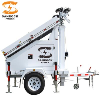 China Telescopic Solar Hybrid Lighting Tower Portable Solar Light Tower Easy Transportation for sale