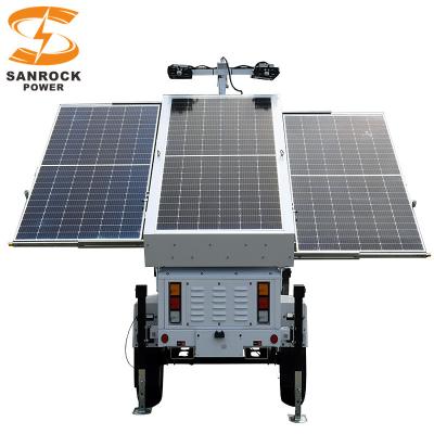 China Emergency Situations Mobile Solar Light Tower Portable Industrial Light Towers 1481m2 Area for sale