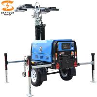 China Outdoor Emergency Light Tower Diesel Generator Height 7.5m 9m Wind Resistance for sale