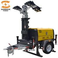 China Mining Hydraulic Lifting Diesel Light Tower Portable Led Light Towers 7.5m Height for sale
