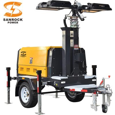 China Mobile Light Tower Generator 50HZ 60HZ Diesel Light Plant For Outdoor Events for sale