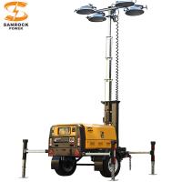 China Mining Hydraulic Lifting Diesel Light Tower Portable Led Light Towers 7.5m Height for sale