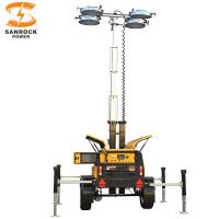 China Mining Hydraulic Lifting Diesel Light Tower Portable Led Light Towers 7.5m Height for sale