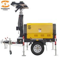 China Mining Hydraulic Lifting Diesel Light Tower Portable Led Light Towers 7.5m Height for sale