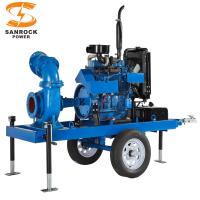 China Efficient 2 Wheeled High Pressure Water Pump Agricultural Irrigation Diesel Water Pump for sale