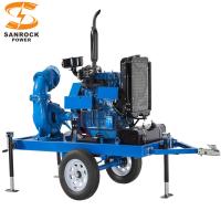 China Efficient 2 Wheeled High Pressure Water Pump Agricultural Irrigation Diesel Water Pump for sale