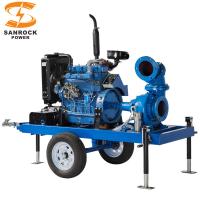China Efficient 2 Wheeled High Pressure Water Pump Agricultural Irrigation Diesel Water Pump for sale