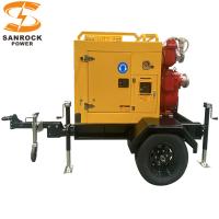 China 80-120L Mobile Diesel Powered Irrigation Pump Flood Control Trailer Water Pressure Pump for sale