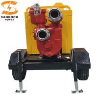 China 80-120L Mobile Diesel Powered Irrigation Pump Flood Control Trailer Water Pressure Pump for sale