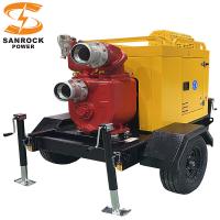 China 80-120L Mobile Diesel Powered Irrigation Pump Flood Control Trailer Water Pressure Pump for sale