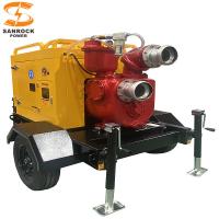 China 80-120L Mobile Diesel Powered Irrigation Pump Flood Control Trailer Water Pressure Pump for sale