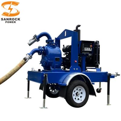 China Cast Iron	6 Inch Diesel Water Pump Self Priming Slurry Pump High Pressure 57HP-148HP for sale