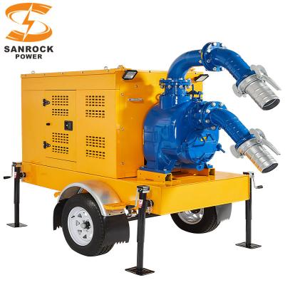 China Silent Self Priming Irrigation Pump Trailer Water Pump Set Easy To Move Self Imbibition for sale