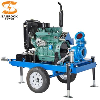 China 90kw 120kw Diesel Powered Water Pumps Urban Self Priming Sewage Pump Long Working Life for sale