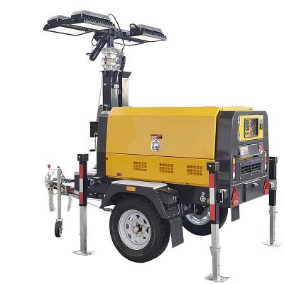 China Outdoor 360 Degree Lighting Telescopic Mobile Light Tower Enhance Safety and Efficiency for Construction Sites for sale