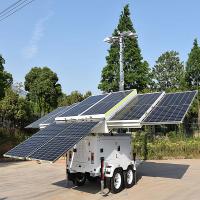 China Mobile Solar Light Tower Running Time 24.3 Hours Portable Outdoor Light Towers Trailer Light Tower for sale