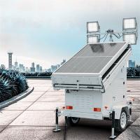 China Mobile Solar Light Tower Running Time 19.2 Hours Construction Light Towers Trailer Light Tower for sale