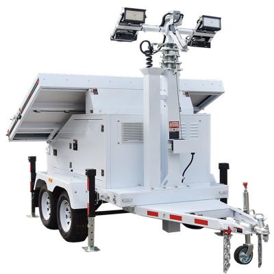 China Affordable Solar Light Tower Telescopic Light Tower Mining Mobile Lighting Tower Hire for sale