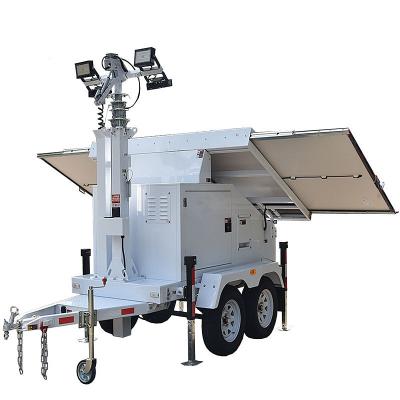 China Industrial Light Tower 96000Lms LED Mobile Light Tower Events Solar Light Tower for sale