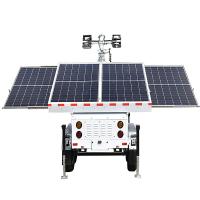 China Towable Light Tower Generator Light Tower Height 5 Sections 7M Mobile Solar Light Tower Rental for sale