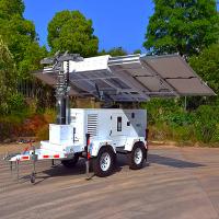 China Night Airport Lighting Site Solar Light Tower Renewable Energy Foldable Design Mobile Light Tower for sale
