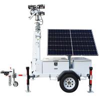 China Construction Light Tower Mast 6 Sections LED Light Tower Mobile Solar Light Tower For Emergency for sale