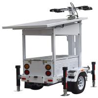 China Mobile Solar Light Tower Running Time 19.2 Hours Construction Light Towers Trailer Light Tower for sale