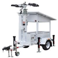 China Mobile Solar Light Tower Running Time 19.2 Hours Construction Light Towers Trailer Light Tower for sale