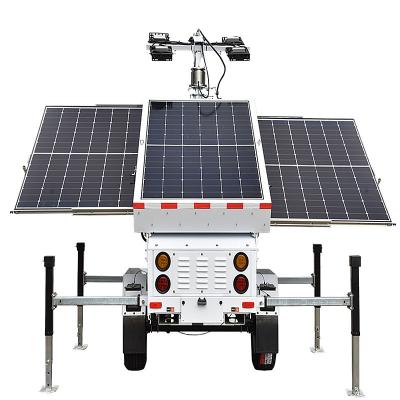 China Trailer Standard US / AU / EU Industrial Light Tower 360 Rotation LED Tower Lighting Panel Lifting 30°-38° Electric Lifting for sale