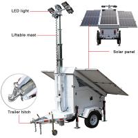 China Integrated Solar Light Tower Working Time 36 Hours Powerful Solar Lights Outdoor Events Trailer Light Tower for sale