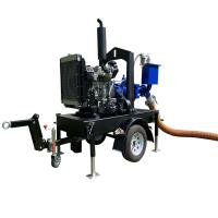 China Sewage Mobile Water Pump Maximum Self Suction 8m Centrifugal Pumping System Diesel Motor Pump for sale