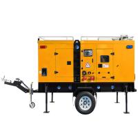 China Diesel Engine Pump Set 2 Wheel Dry Priming Pump Firefighting Diesel Powered Water Pump for sale