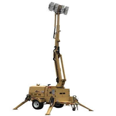 China Diesel Powered Light Towers LED Tower Lighting Mining Operations Mobile Light Tower for sale
