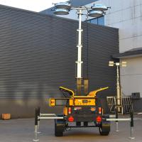 China Mobile Light Tower 4m 6.5m 9m Height Telescopic Light Towers LED Diesel Light Tower Manufacturers for sale