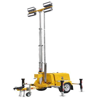 China Mobile Light Tower 4m 6.5m 9m Height Telescopic Light Towers LED Diesel Light Tower Manufacturers for sale