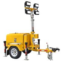 China Diesel Light Tower Running Time 8hours Emergency Light Tower Trailer Mounted Light Towers for sale