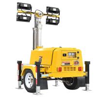 China Diesel Generator Light Tower Industrial Light Tower 4 × 1000W MHD LED Light Tower for sale for sale