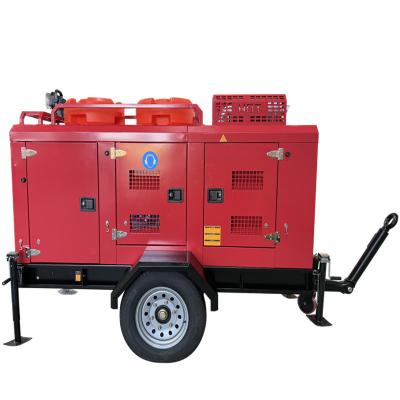 China Diesel Water Pump Trailer Self Priming Pump 500m³/H Submersible Pump Flow  Water Pressure Pump for sale